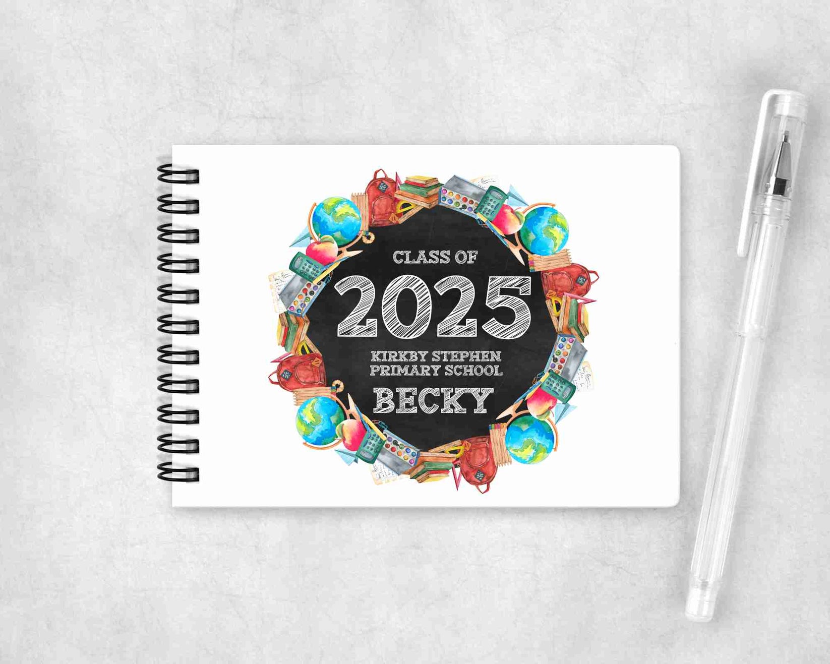 Custom Class of 2025 Leavers Book - Personalised Year 6 Keepsake Noteb ...
